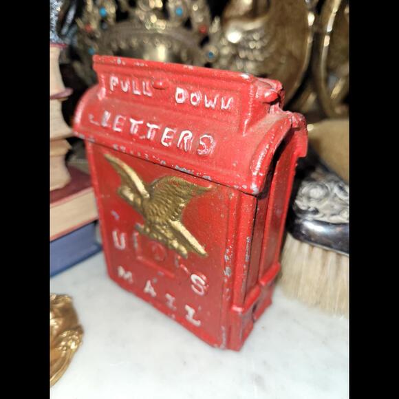 Other | 193s Red Mailbox Bank Pull Down Letters Design | Poshmark